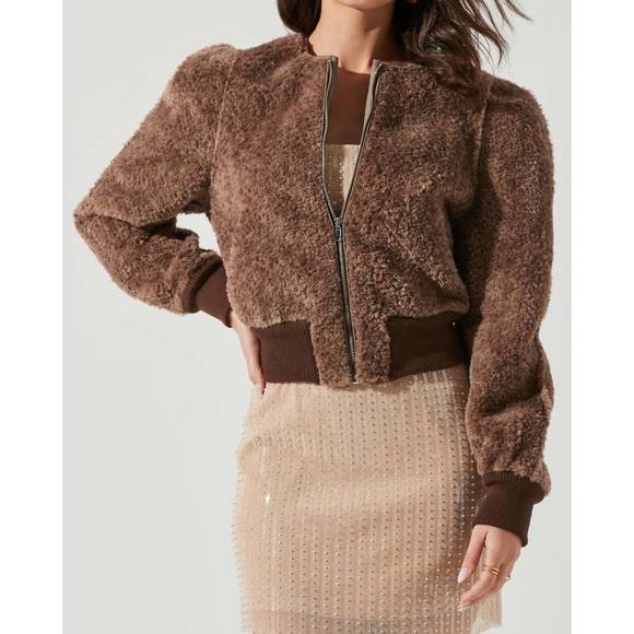 Astr | Jackets & Coats | New Astr Stacy Jacket In Brown | Poshmark